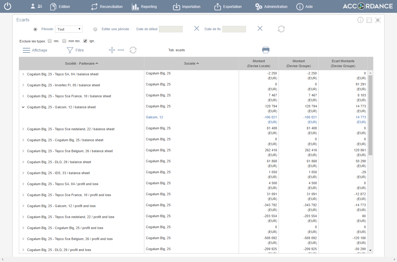 Logiciel de réconciliation interco